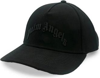 Palm Angels Homme, Accessoires, Noir, Taille: ONE Size Curved Logo Tonal Cap