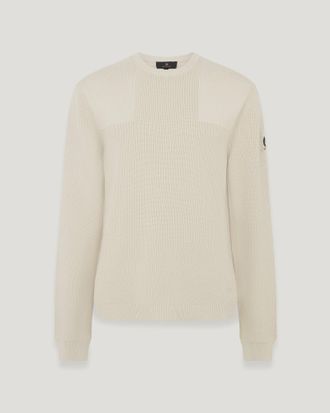 Belstaff Commander Rundhalspullover F&uuml;r Herren Biobaumwolle Birkenwei&szlig; 2xl