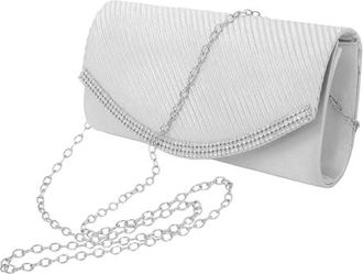 UPKOCH Sac Soirée Pochette Femme Chaîne Argentée Élégante pour Mariage et Dîner Clutch Main Femme Multifonction pour Cérémonie et Sortie
