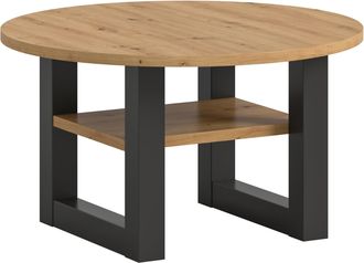 Möbelando Couchtisch >Seattle< in grau Nachbildung Artisan Eiche Esszimmer, Wohnzimmer, Jugendzimmer Tischplatte umlaufend mit 1,3 mm ABS-Kante zum Plattendekor