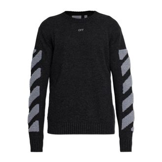 Off-white Wollpullover mit Rollkragen - - Knitwear - Herren - Schwarzk - M