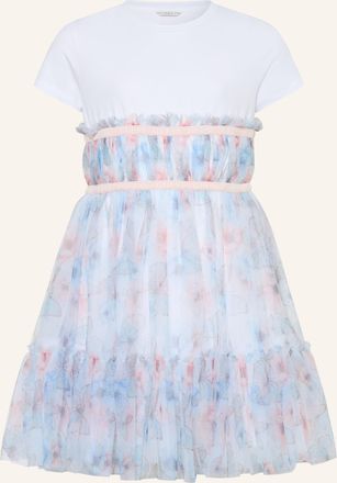 Guess T&uuml;llkleid Im Materialmix blau