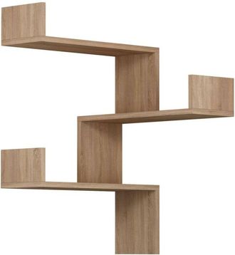 Dmora Regal Sao, Gestell, Wandregal, Mehrzweckregale, 60x90h60 cm, Eiche, mit verst&auml;rkter Verpackung - Dmora