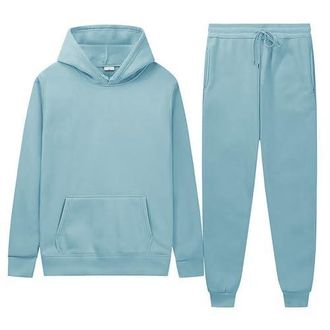 Generic Ensemble sweat &agrave; capuche et pantalon pour femme - Ensemble de v&ecirc;tements de d&eacute;tente pour femme - Grande taille - Pull &agrave; capuche d&eacute;t&eacute; - Pull long avec p