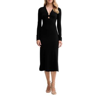 Twinset Femme, Robes, Noir, Taille: 42 FR Robe Longuette