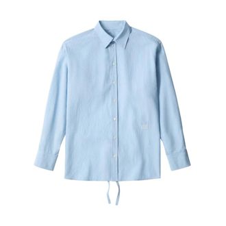 Maison Margiela Hemhemd mit Bindeb&auml;ndern - - Blouses & Shirts - Damen - Blau - S
