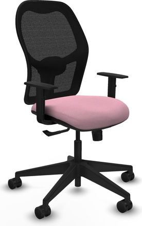 Piqueras y Crespo Schreibtischstuhl mit Rollen, Rosa, Aloc&eacute;n mit 1D-Armlehnen, h&ouml;henverstellbare Lendenwirbelst&uuml;tze, ausgestattet mit 3 Positionen und Schneidschaum, Sc