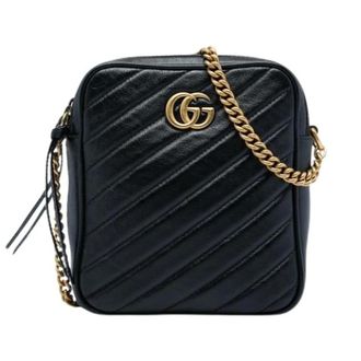Gucci Sac bandouli&egrave;re matelass&eacute; en cuir dagneau Pre-owned - Femme - Pre-owned - Noir - Taille: ONE Size