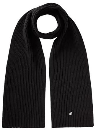 Benetton Sciarpa 12pauu00x &eacute;charpe Foulard, Noir, Taille Unique Homme