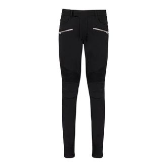 Balmain Homme, Pantalons, Noir, Taille: S Pantalon tailleur Biker en grain de poudre stretch