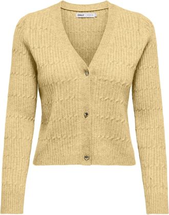 Only Onlkatia Ls Cable V-Neck Cardi KNT Noos