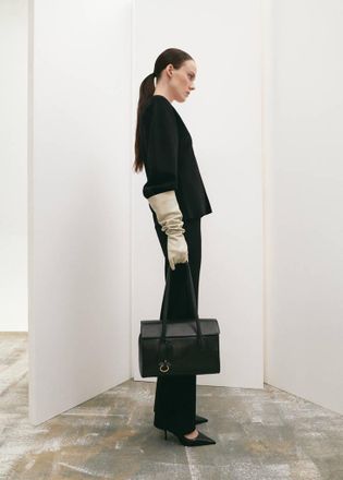 Mango Pantalon maille ouvertures noir - Femme - XS - MANGO