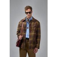 Valentino Caban Fringes Check Coat