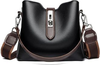 Generic Sac fourre-tout r&eacute;tro pour femme en cuir synth&eacute;tique &eacute;l&eacute;gant pour le travail et les voyages, Noir, 37*9*30 cm / 14.57*3.54*7.87 inch