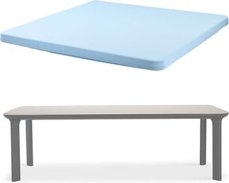 Generico Quadratische Tischdecke, quadratisch, waschbar, waschbar, ausziehbar, 86 x 86 cm, elastische Abdeckung für Picknick und Veranstaltungen