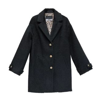 Just Cavalli Femme, Manteaux, Noir, Taille: 40 FR Cappotto Faux Astrakan