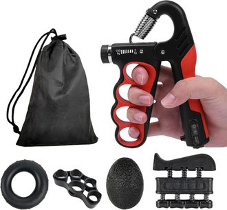Generic Unterarmtrainer, Hand&uuml;ber f&uuml;r Kraft, Multifunktionaler Armtrainer mit Tragetasche - 5x tragbarer Fingerverst&auml;rker, Unterarm&uuml;ber f&uuml;r M&auml;nner, Frauen
