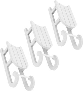 Cabilock 3 Stück Weihnachtsschlittenverzierungen Weihnachtsmann Santa Sleigh Mini-Schlitten Weihnachtsschlitten Aus Holz Unfertiges Schlittendekor Schlitten Fi