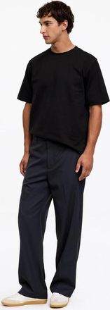 Arket Kastiges Interlock-T-Shirt -Schwarz