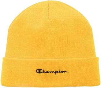 Champion unisex, Accessoires, Jaune, Taille: ONE Size Logo brod&eacute; moutarde bonnet