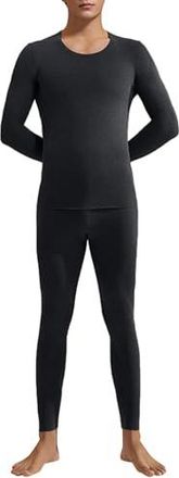 Generic Tuxedo Veste thermique en soie Ensemble de sous-v&ecirc;tements &eacute;pais sans couture V&ecirc;tements dautomne Pantalon haute &eacute;lastique col rond Sous-v&ecirc;tements therm
