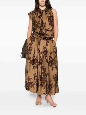 Uma Wang Floral Print Tank Top - Beige