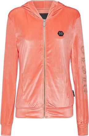 Philipp Plein Femme, Sweatshirts et sweats &agrave; capuche, Rose, Taille: 40 FR Hooded SweaT-shirt Gothic Plein