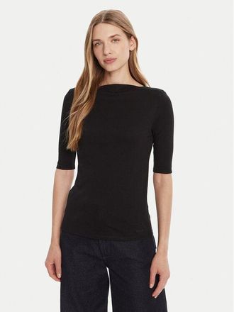 Calvin Klein Bluse LV044C217G Schwarz Slim Fit