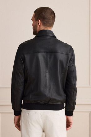 Next Lederjacke Signature Lederjacke mit aufgesetzter Tasche (1-St)