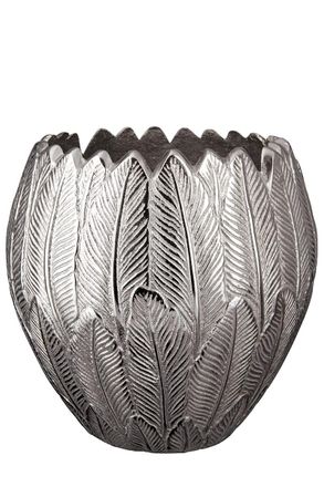 Gilde Blumenvase Vase aus Aluminium - Deko Wohnzimmer Geschenk f&uuml;r Frauen Geburtstag Muttertag - Farbe: Silber H&ouml;he 21,5 cm