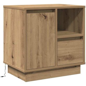 vidaXL Cabinet de chevet avec ch&ecirc;ne artisanal 50 x 34.5 x 50 cm. Vidaxl