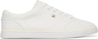 Tommy Hilfiger Sneakers aus Stoff Th Low Profile Vulc Canvas FW0FW09102 Wei&szlig;