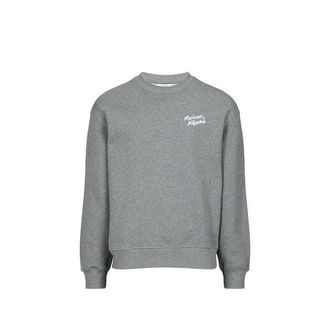 Maison Kitsun&eacute; Sweat &agrave; logo brod&eacute; en coton m&eacute;lang&eacute;