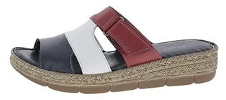 Andrea Conti Mules pour Femme, Bleu Blanc Piment, 39 EU