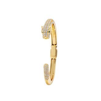 Nialaya Homme, Accessoires, Jaune, Taille: XL Panther Cuff Bangle