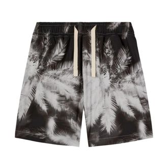 Palm Angels Schwarze Blueprint Palms Sportshorts - - Swimwear - Herren - Mehrfarbig - XL