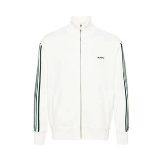 Autry SweaT-shirt en nylon avec finitions c&ocirc;tel&eacute;es et d&eacute;tails zipp&eacute;s - Femme - Sweatshirts et sweats &agrave; capuche - Blanc - Taille: 42 FR