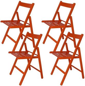 Aran&aacute;z S.L. MANUFACTURAS DE LA MADERA Klappstuhl, Buchenholz, Orange, 43 x 47 x 79 cm
