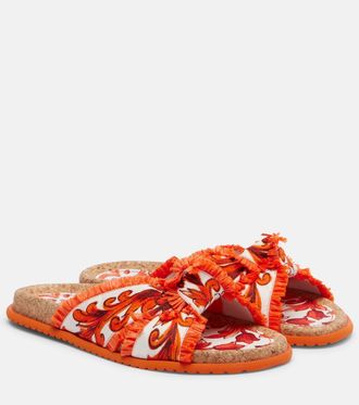 Dolce & Gabbana Mules Majolica en brocart