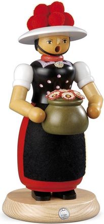 Rudolphs Schatzkiste R&auml;ucherfigur R&auml;uchermann gro&szlig; Schwarzwaldm&auml;dchen (BxH):14x25cm NEU R&auml;uchermann Schnee Rauchmann R&auml;ucherfigur R&auml;ucherkerze Figur Holz Seiffen Erzgebirg