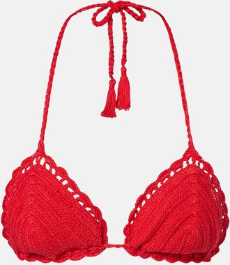 Anna Kosturova Haut de bikini en coton