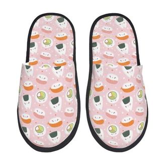 Generic Pantoufles De Voyage Sushi Mignon Portative Pantoufles DHiver Peluche Chaussons Pour Invit&eacute; Homme Int&eacute;rieur L