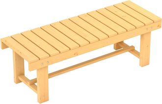 OUTSUNNY 2-Sitzer Gartenbank Holz, wetterfest Sitzbank, Gartenm&ouml;bel mit Wasserresistente Lackierung, Parkbank 250kg belastbar, Holzbank f&uuml;r Balkon Terrasse, Ga