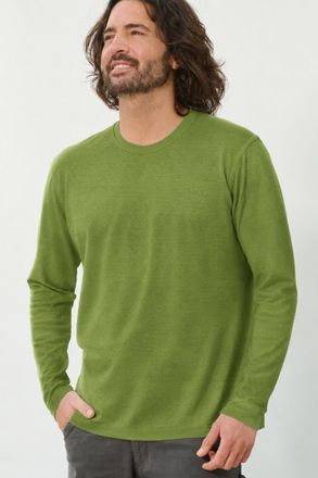 Hempage Hempage Herren vegan Langarmshirt Basic Weed Green