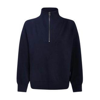 Varley Femme, Sweatshirts et sweats &agrave; capuche, Bleu, Taille: 40 FR SweaT-shirt Bleu Marine avec M&eacute;lange de Viscose