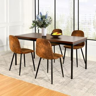 Furniture R Modern Konferenztisch 120x70 cm | Elegante MDF-Platte & Metallgestell | Besprechungstisch f&uuml;r 4 Personen