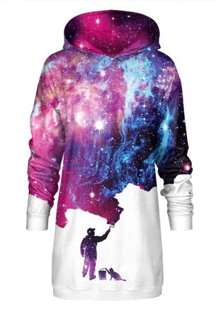 Mr. Gugu & Miss Go Galaxy Painter Oversize Hoodie-Kleid