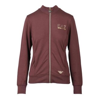 Emporio Armani SweaT-shirt fin zipp&eacute; - Femme - Sweatshirts et sweats &agrave; capuche - Brun - Taille: 38 FR