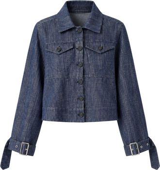 Meimeij Ausgestellte Jeansjacke - - Jackets - Damen - Blau - XS
