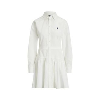 Polo Ralph Lauren Kleid aus Baumwollpopeline - - Dresses - Damen - Wei&szlig; - M